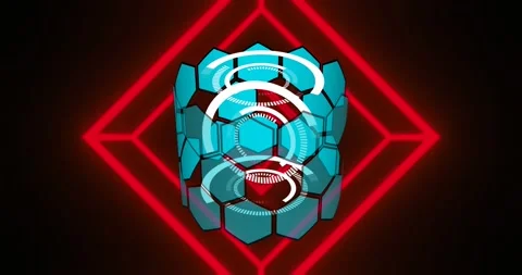 Animation of hexagonal shapes spinning a... | Stock Video | Pond5