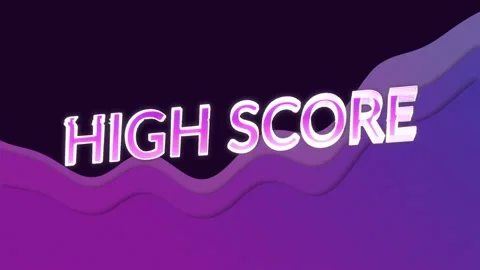 Animation of high score over moving purp... | Stock Video | Pond5