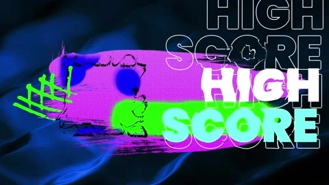 Animation of high score text and shapes ... | Stock Video | Pond5