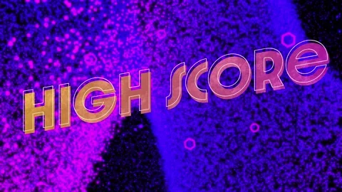 Animation of high score text and spots o... | Stock Video | Pond5