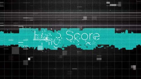 Animation of high score text and interfe... | Stock Video | Pond5
