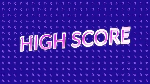 Animation of high score text over moving... | Stock Video | Pond5