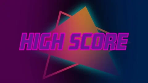 Animation of high score text over shapes | Stock Video | Pond5