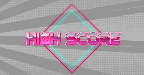 Animation of high score text over lines ... | Stock Video | Pond5