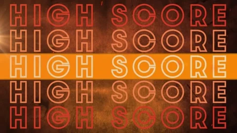 Animation of high score text over shapes | Stock Video | Pond5