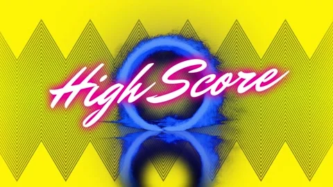 Animation of high score text over shapes | Stock Video | Pond5