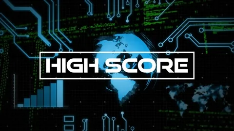 Animation of high score text, programmin... | Stock Video | Pond5