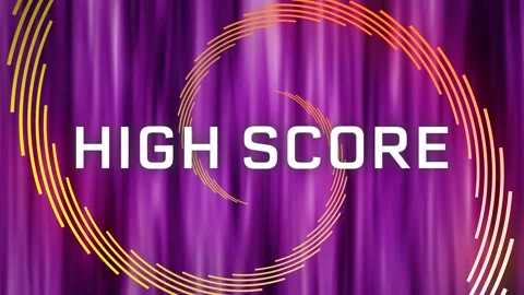 Animation of high score text in white le... | Stock Video | Pond5