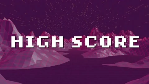 Animation of high score text in white le... | Stock Video | Pond5
