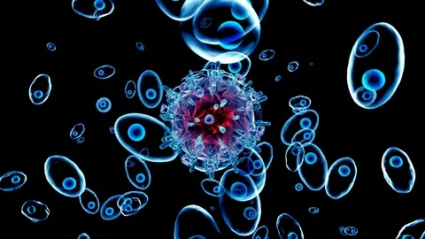 Animation of a HIV Virus cell in the hum... | Stock Video | Pond5