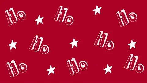 Animation of ho text and stars repeated ... | Stock Video | Pond5