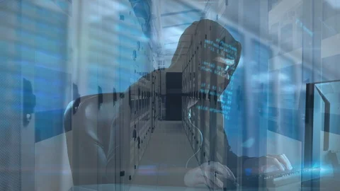 Animation of hooded man hacking a comput... | Stock Video | Pond5