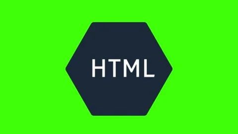 Animation of an HTML icon on a green scr... | Stock Video | Pond5