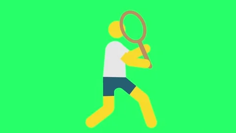 Animation human activity isolate on gree... | Stock Video | Pond5