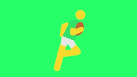 Animation human activity isolate on gree... | Stock Video | Pond5