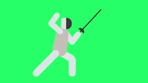 Animation human activity isolate on gree... | Stock Video | Pond5