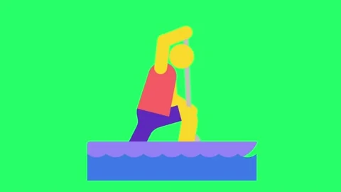 Animation human activity isolate on gree... | Stock Video | Pond5