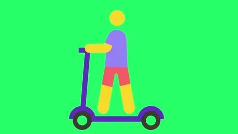 Animation human activity isolate on gree... | Stock Video | Pond5