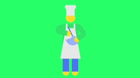 Animation human activity isolate on gree... | Stock Video | Pond5