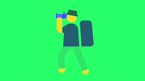 Animation human activity isolate on gree... | Stock Video | Pond5