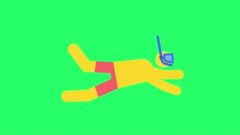 Animation human activity isolate on gree... | Stock Video | Pond5