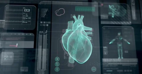 Animation of the human beating heart str... | Stock Video | Pond5