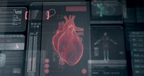 Animation of the human beating heart str... | Stock Video | Pond5
