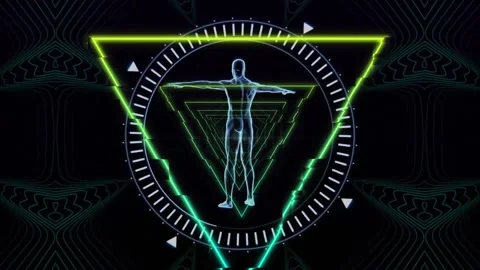 Animation of human body and scope with n... | Stock Video | Pond5