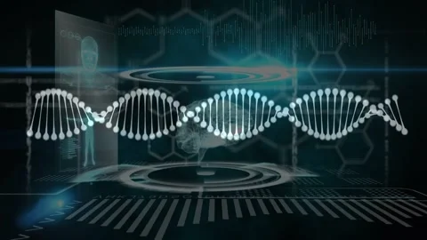 Animation of human body, dna strand spin... | Stock Video | Pond5