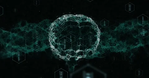 Animation of human brain and dna strand ... | Stock Video | Pond5