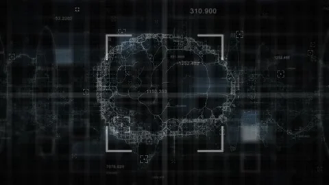 Animation of human brain and scope scann... | Stock Video | Pond5