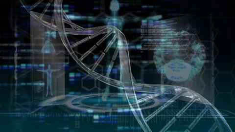 Animation of human brain, dna strand spi... | Stock Video | Pond5