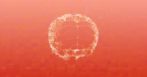 Animation of human brain spinning on ora... | Stock Video | Pond5