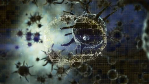 Animation of human brain spinning over c... | Stock Video | Pond5