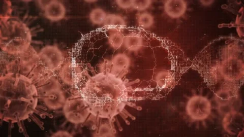 Animation of human brain spinning over c... | Stock Video | Pond5