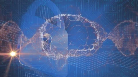Animation of human brain spinning over o... | Stock Video | Pond5