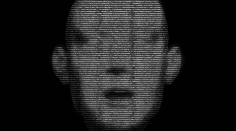 Animation of a human cyborg face made wi... | Stock Video | Pond5