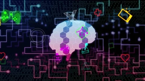 Animation of human digital brain, video ... | Stock Video | Pond5