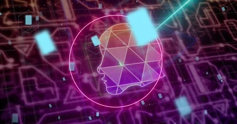 Animation of human face in geometric sha... | Stock Video | Pond5