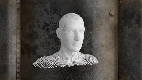 Animation of human head formed with expl... | Stock Video | Pond5