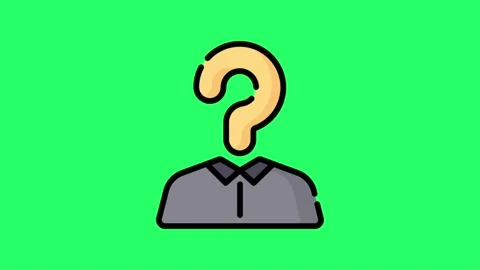 Animation human icon on green screen. | Stock Video | Pond5