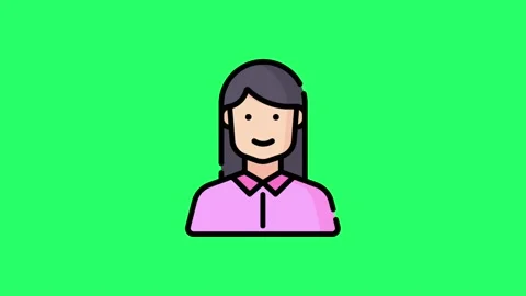 Animation human icon on green screen. | Stock Video | Pond5