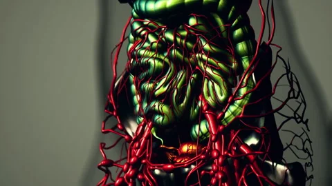 animation of human internal organs | Stock Video | Pond5
