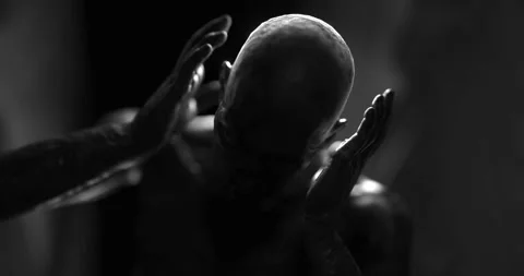 Animation of human like monster in dark ... | Stock Video | Pond5