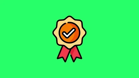 Animation icon award badge on green scre... | Stock Video | Pond5