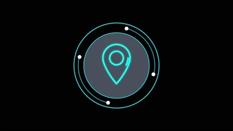 Animation icon HUD isolate on black back... | Stock Video | Pond5