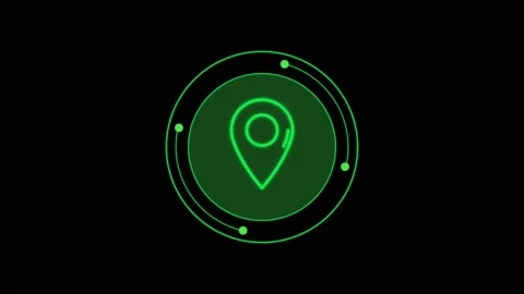 Animation icon HUD isolate on black back... | Stock Video | Pond5