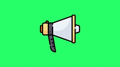 Animation icon megaphone on green screen... | Stock Video | Pond5
