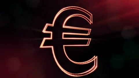 Animation icon or emblem of Euro Logo. F... | Stock Video | Pond5
