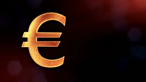 Animation icon or emblem of Euro Logo. F... | Stock Video | Pond5